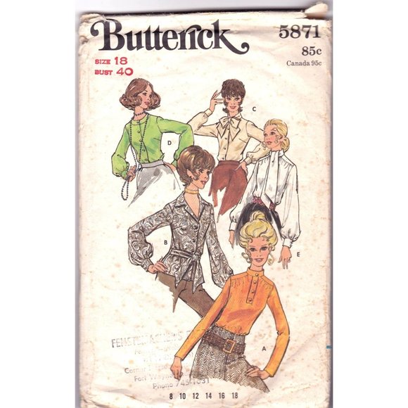 Butterick | Other | Vintage Sewing Pattern Butterick 587 Misses 197 ...